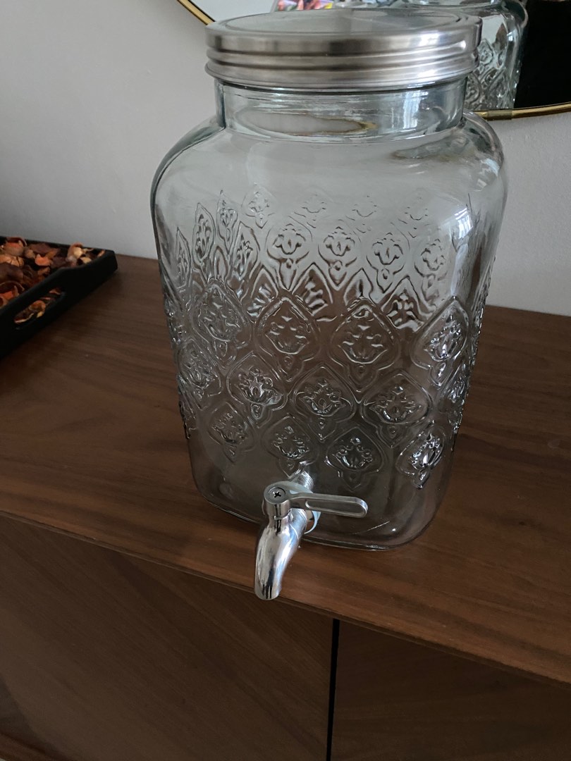 Glass jar with tap, Furniture & Home Living, Kitchenware & Tableware ...