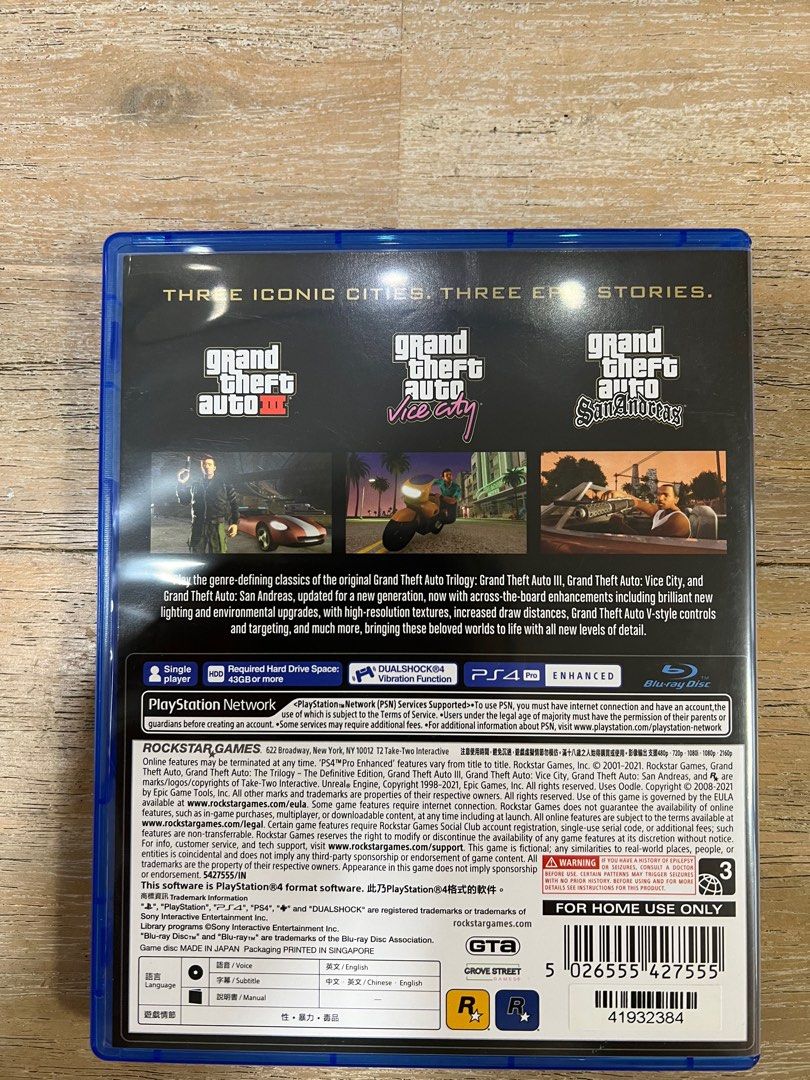 Grand Theft Auto Trilogy Ps4, Video Gaming, Video Games, PlayStation on ...