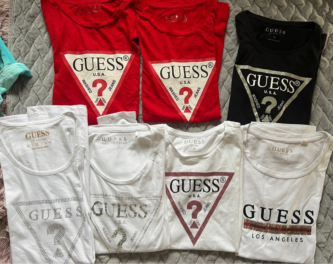 guess shirts, Women's Fashion, Tops, Shirts on Carousell