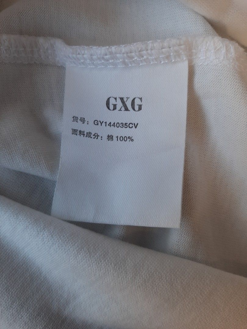 GXG White Shirt (Off-legit), Men's Fashion, Tops & Sets, Tshirts & Polo Shirts on Carousell