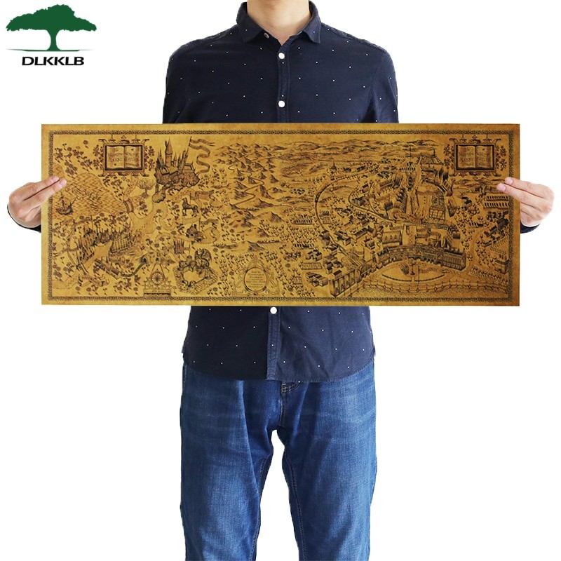 Harry Potter Magical World Map (Poster), Hobbies & Toys, Stationery ...