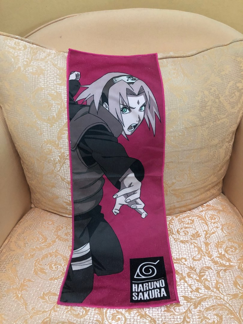 HARUNO SAKURA FROM NARUTO SHIPPUDEN BANDAI FACE TOWEL / HANDKERCHIEF ...