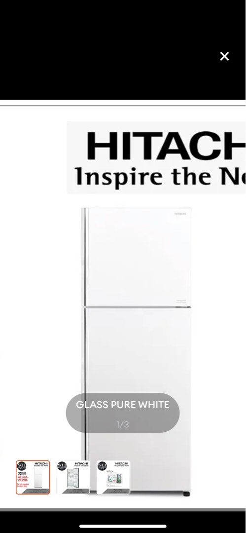 Hitachi white fridge, TV & Home Appliances, Kitchen Appliances ...