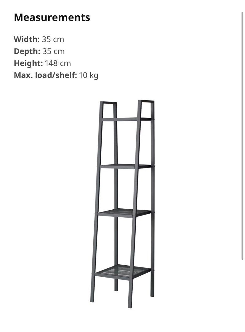 IKEA LERBERG Shelf unit (Dark Grey), Furniture & Home Living, Furniture ...