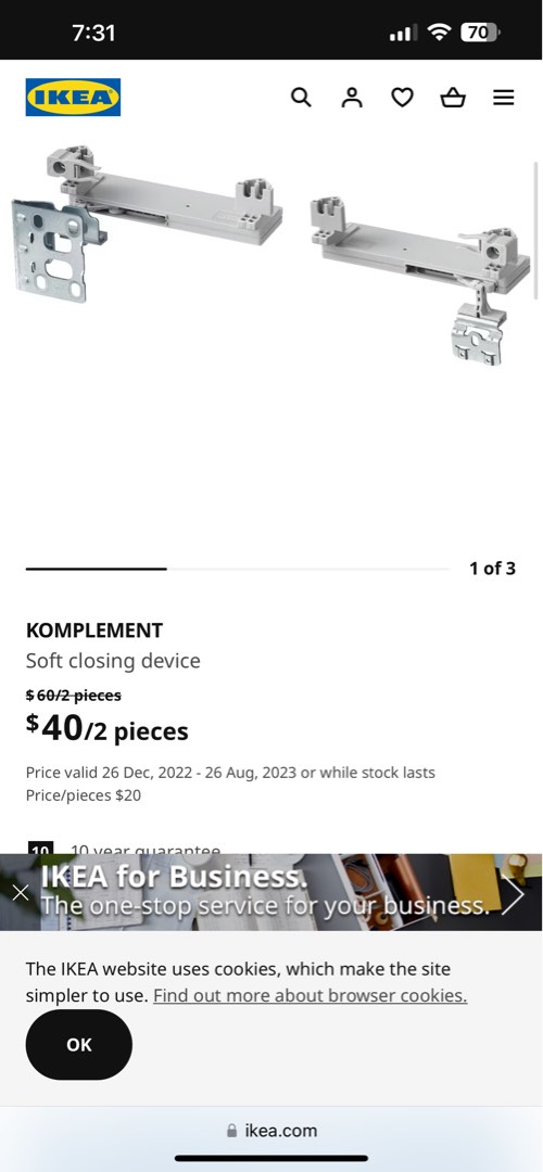 Ikea soft closing device, Furniture & Home Living, Security & Locks ...