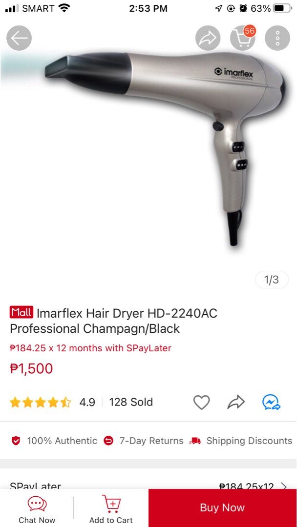 Imarflex hair dryer / HD-2240AC, Computers & Tech, Parts & Accessories ...