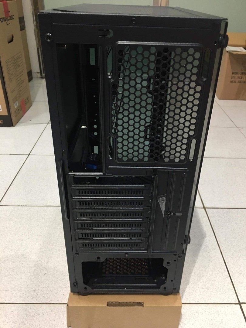 Inplay Meteor 01 ATX MicroATX Mini ITX Tempered Glass PC Case Black ...