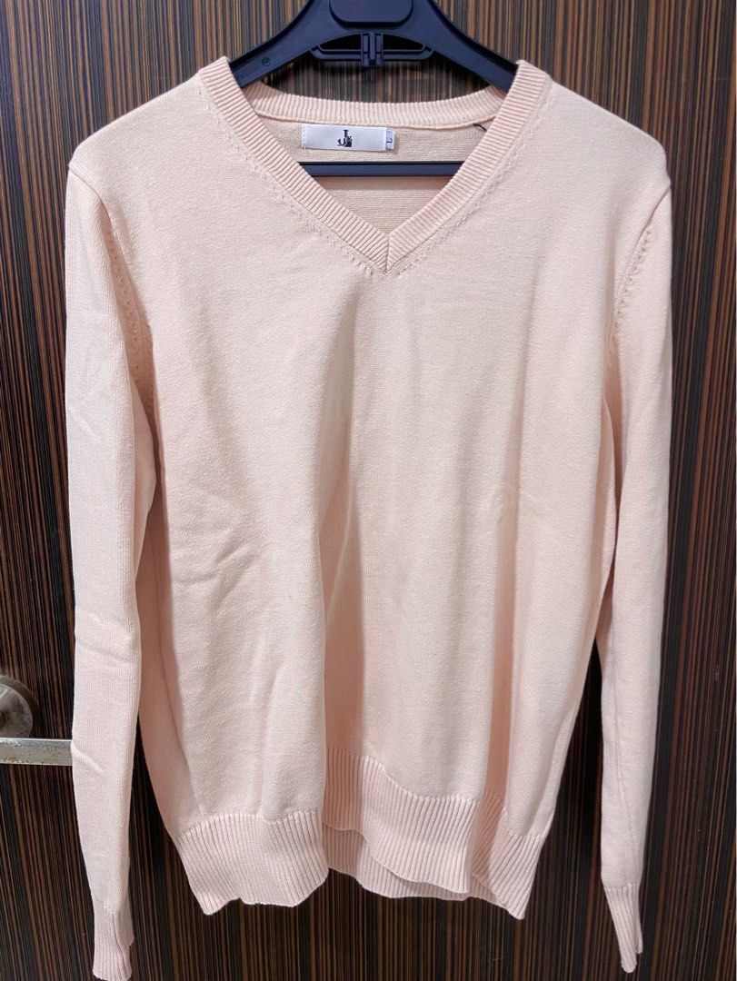 Japanese JK School Uniform Knitted Sweater Vest Apricot Pink Peach ...