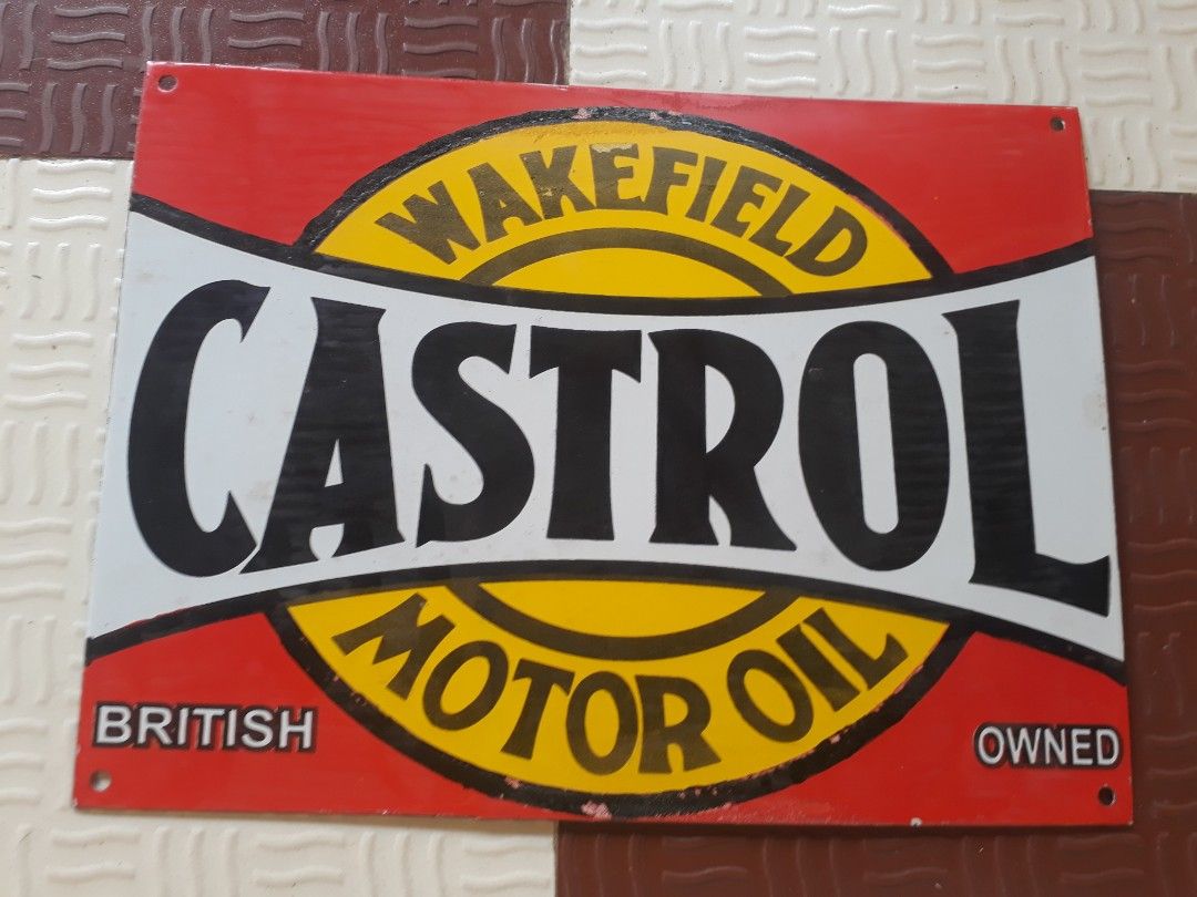 CASTROL , WAKEFIELD MOTOR OIL , BRITISH OWNED - Vintage Porcelain ...