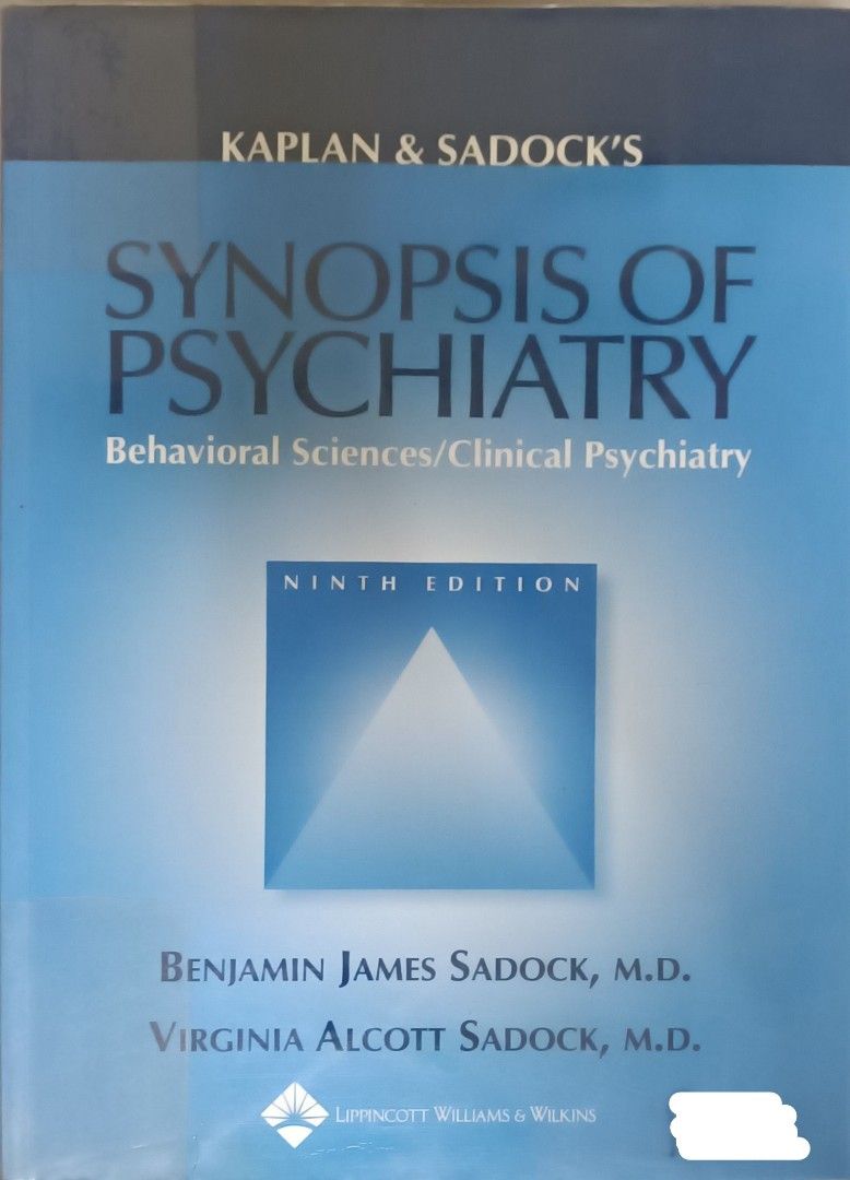 Kaplan & Sadock's Synopsis of Psychiatry 9th Ed., Hobbies & Toys, Books ...
