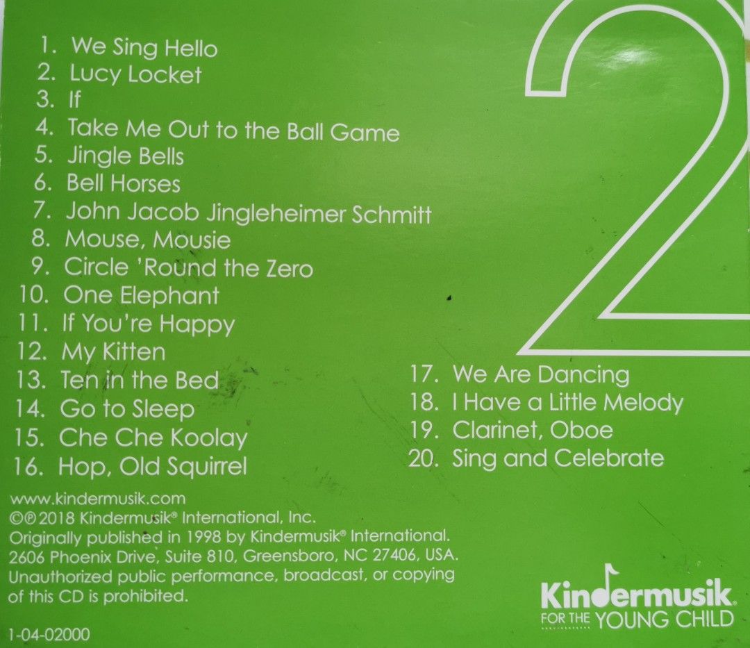 Kindermusik Young Child 2, Hobbies & Toys, Music & Media, CDs & DVDs on ...