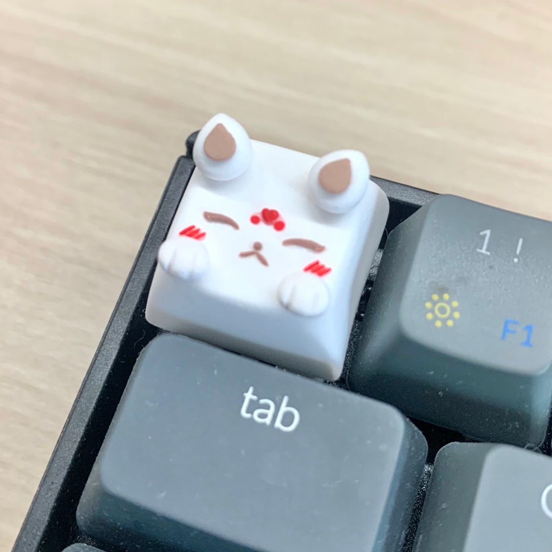 Kitsune Heart Artisan Keycap | Fox Keycap for Mech Keyboard | Custom ...