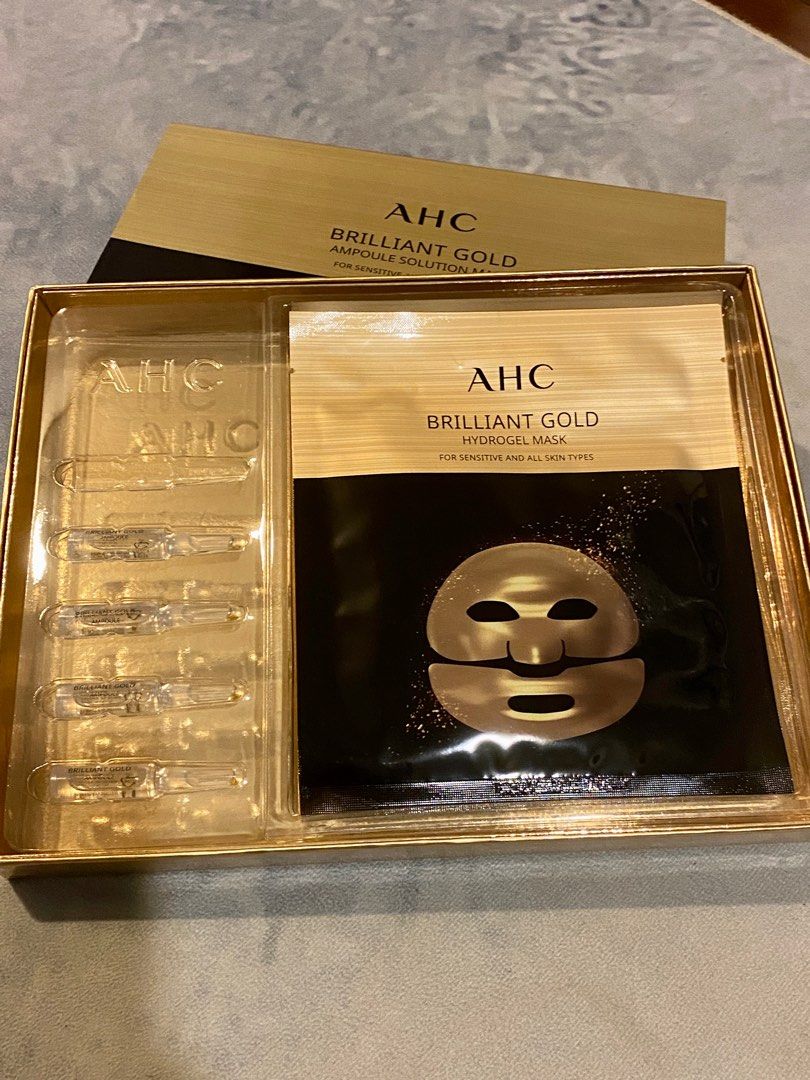[Korea] AHC Brilliant Gold Ampoule Solution Mask, Beauty & Personal ...