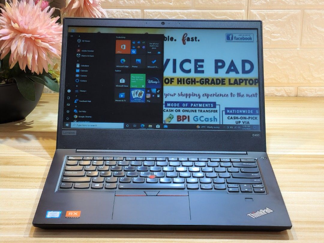 Lenovo ThinkPad E480 i7 8th Gen 8GB RAM 256GB SSD AMD RX550 2GB FULL HD ...