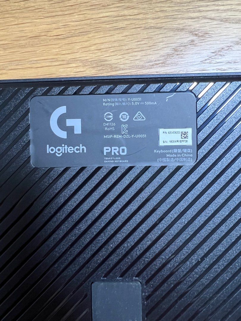 Logitech pro Tenkeyless Mechanical keyboard, Computers & Tech, Parts ...