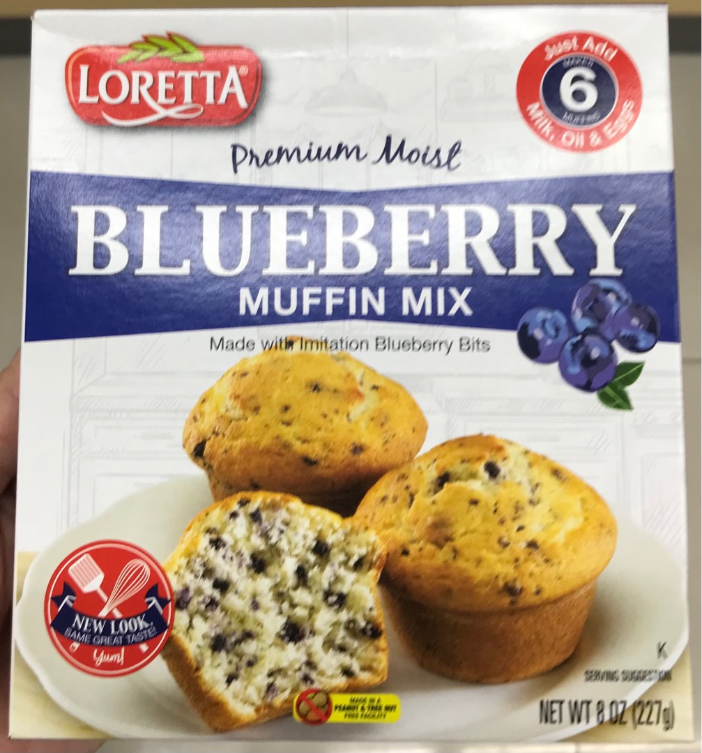 Loretta Blueberry Muffin Mix 227g Made with Imitation Blueberry Bits ...