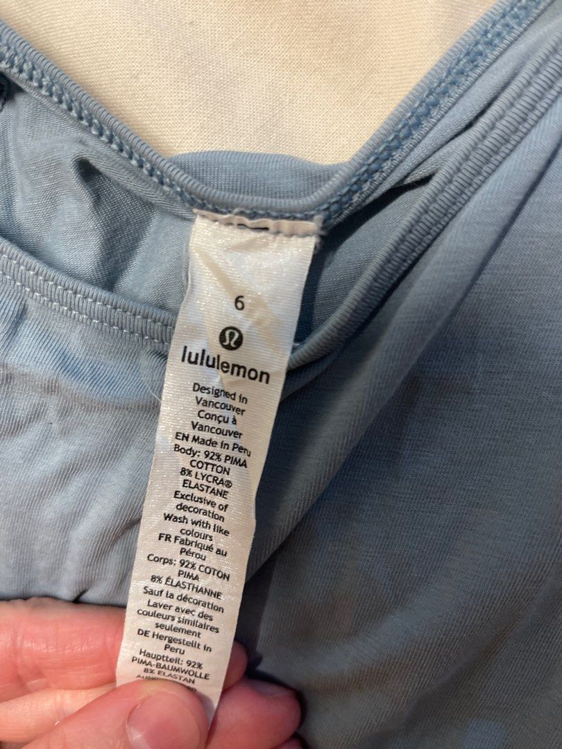 Lululemon blue low key tank, Women's Fashion, Activewear on Carousell