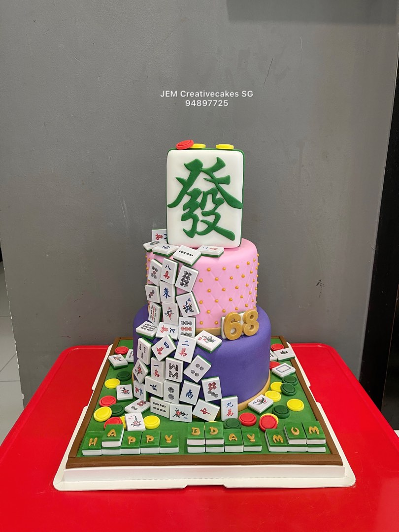 Mahjong cake, Food & Drinks, Homemade Bakes on Carousell