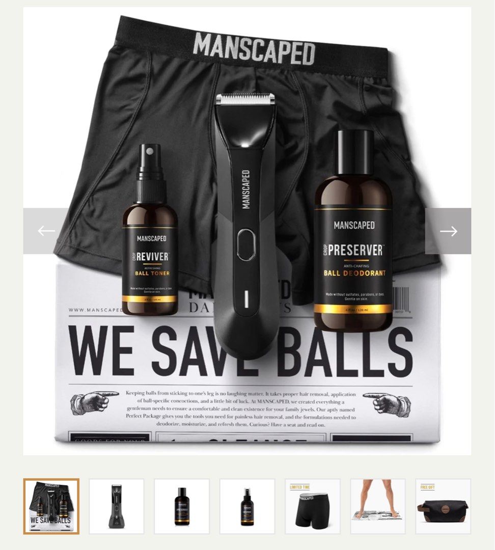 Manscaped - The Perfect Package 4.0, Beauty & Personal Care, Men's ...
