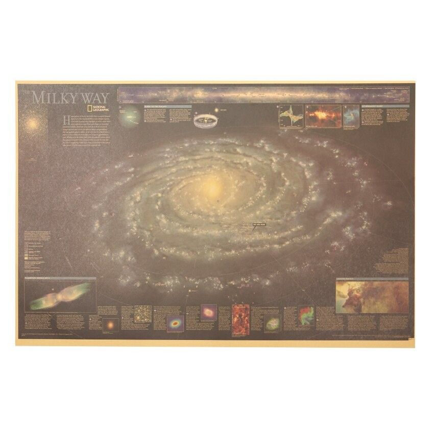 Milky Way Nebula Map (Poster), Hobbies & Toys, Stationery & Craft ...