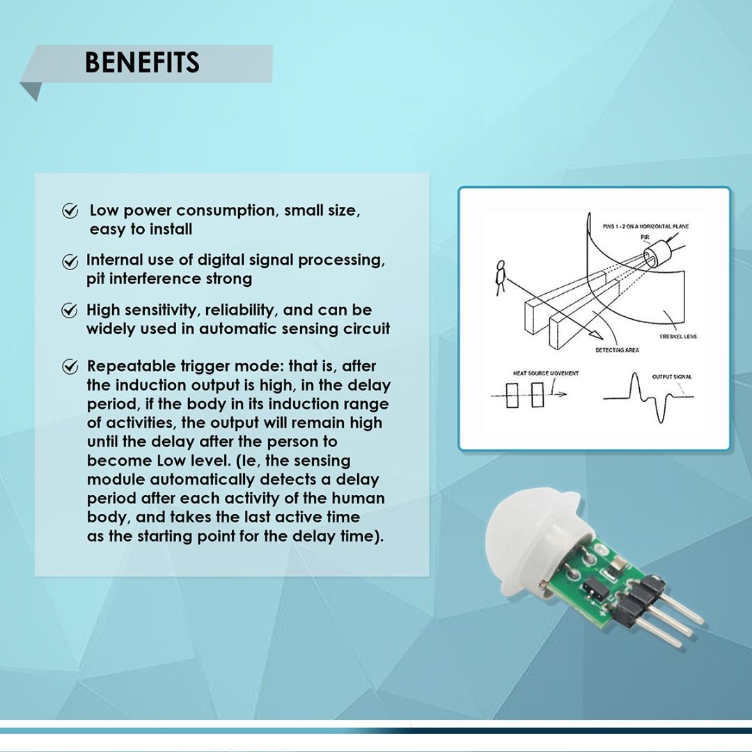 MINI IR PYROELECTRIC INFRARED PIR MOTION HUMAN SENSOR AUTOMATIC ...