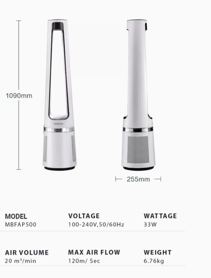 Mistral blade free fan, TV & Home Appliances, Other Home Appliances on ...