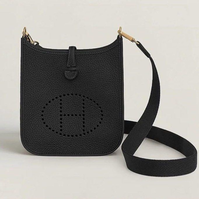 NEW! HERMES MINI EVELYN TPM AMAZON BLACK GHW NOIR, Luxury, Bags ...