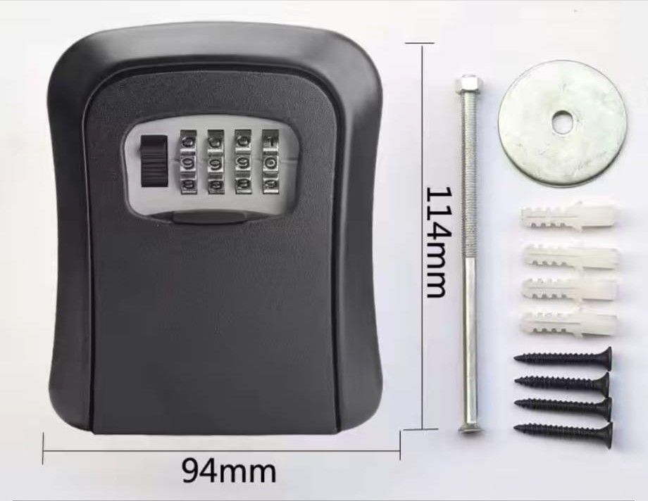 Number lock key storage box wall mountable. Material: Aluminium alloy ...