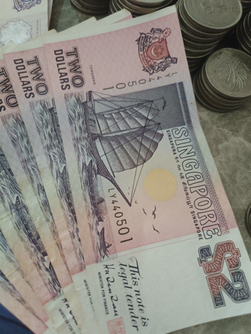 Old Singapore $2 note (sail boat series), Hobbies & Toys, Memorabilia & Collectibles, Currency ...