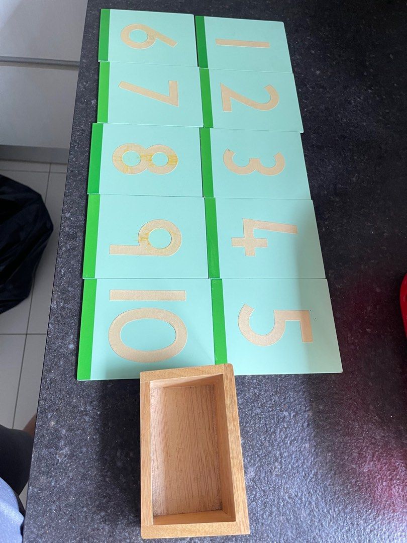 Original Montessori Sandpaper Numbers (1-10), Hobbies & Toys, Toys ...