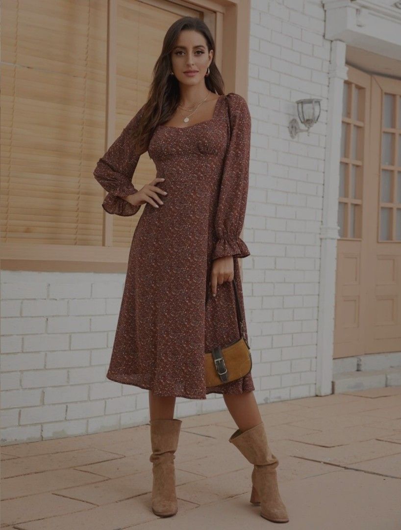 Original Shein Midi Dress, Women's Fashion, Dresses & Sets, Dresses on ...