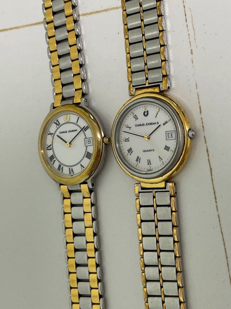 Pair of Vintage Swiss Watches: Charles Jourdan/Charles Jourdan II ...