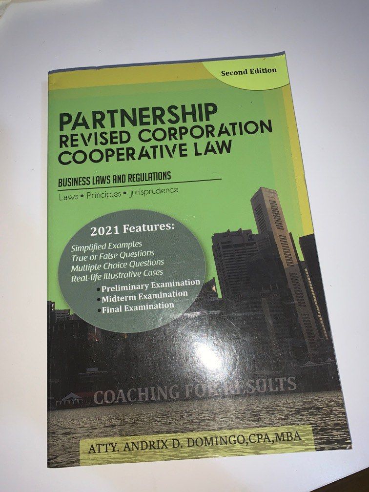 PARTNERSHIP REVISED CORPORATION COOPERATIVE LAW BY ATTY DOMINGO ...