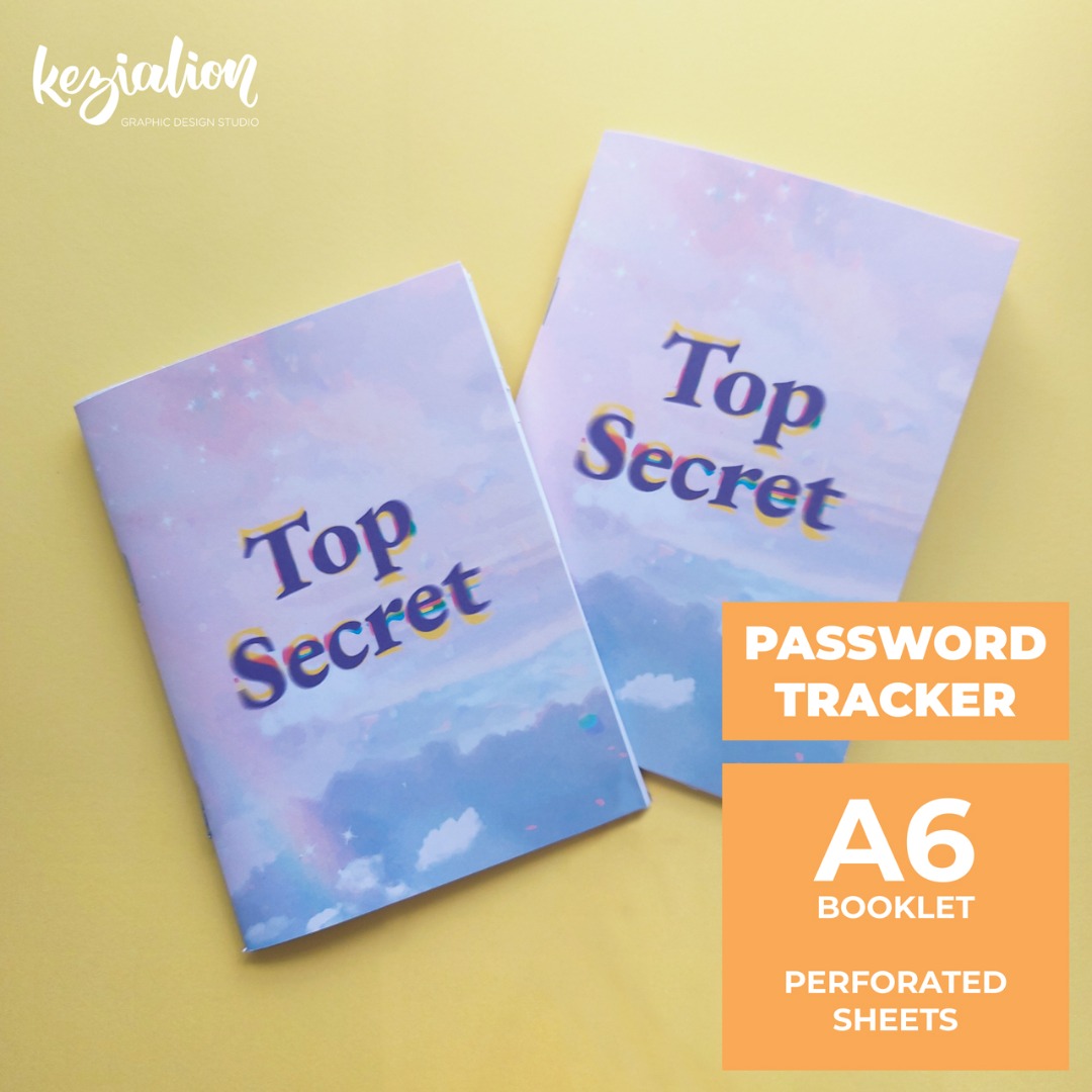 Password Tracker with Perforated Sheets | A6 | Journal Log Book Booklet ...