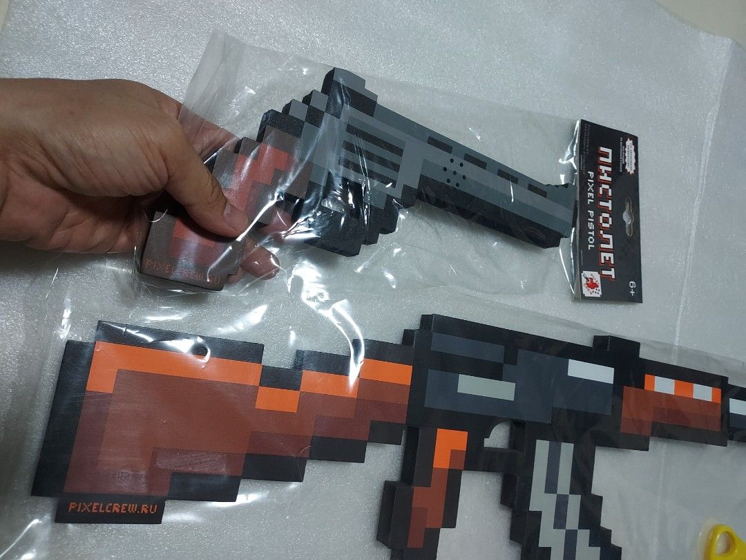 Pixel Gun with sound (battery included) $15. Pixel machine Gun AK47 $20 ...