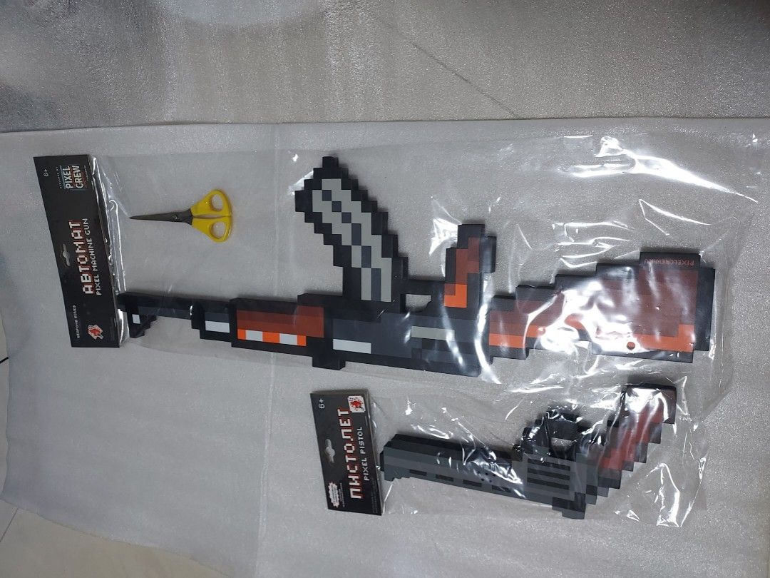 Pixel Gun with sound (battery included) $15. Pixel machine Gun AK47 $20 ...