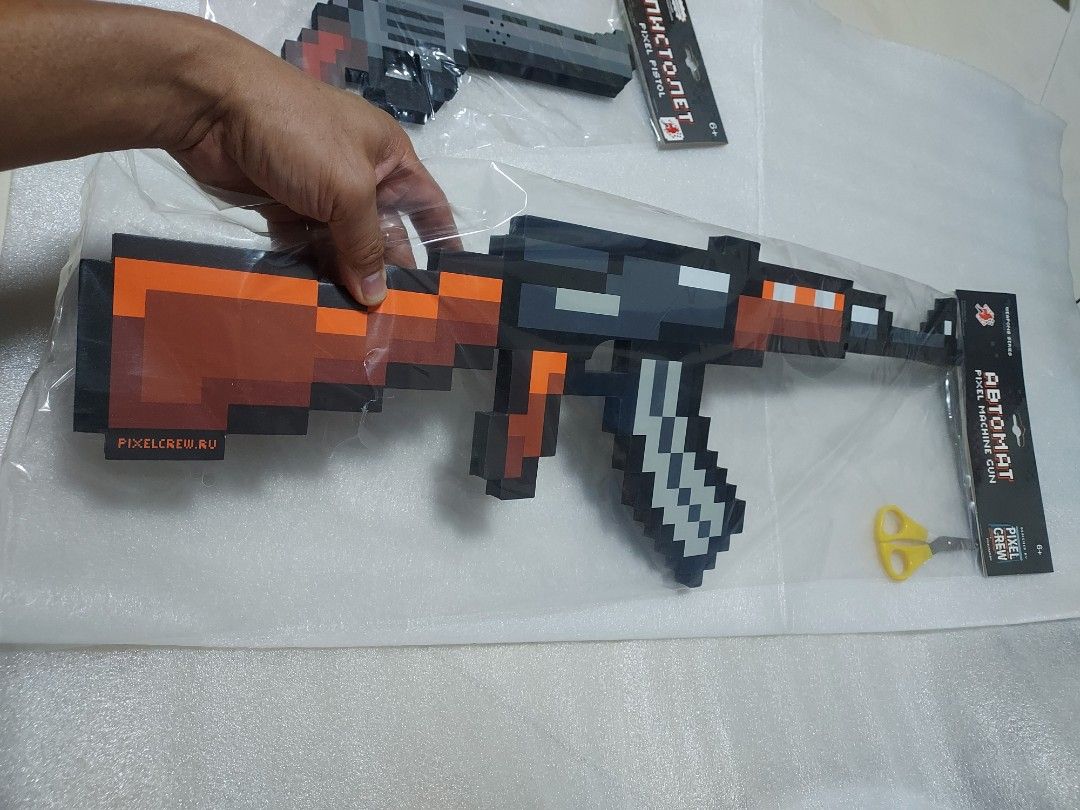 Pixel Gun with sound (battery included) $15. Pixel machine Gun AK47 $20 ...