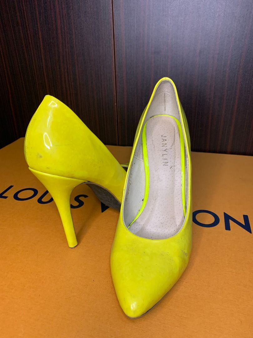 Plain Yellow Stilettos/High Heels, Women's Fashion, Footwear, Heels on ...