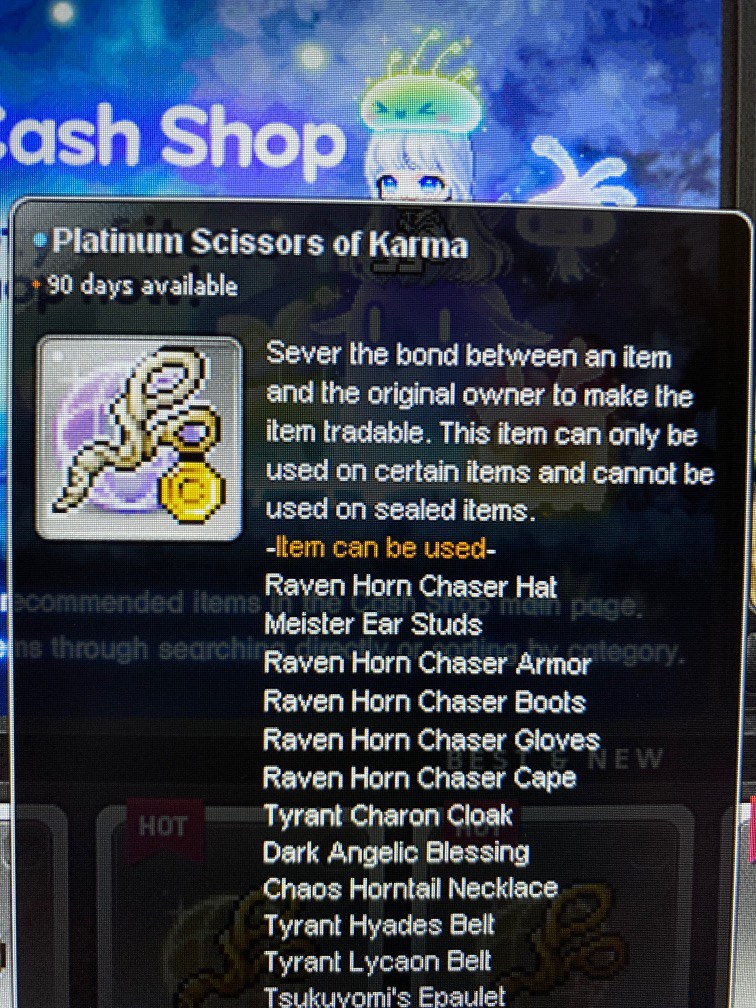 Platinum Scissors of Karma Maplestory, Video Gaming, Gaming Accessories ...