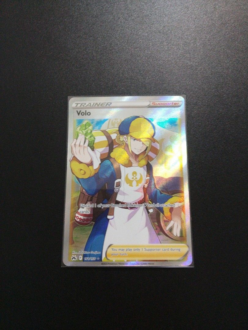 Pokemon TCG Volo Full Art Trainer Ultra Rare - Crown Zenith, Hobbies ...