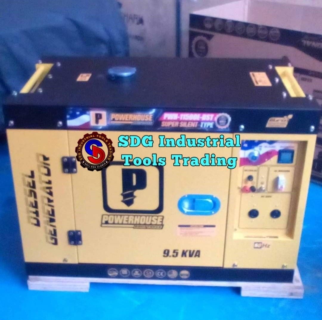 POWERHOUSE 9.5kva Silent Type Air-cooled Diesel Generator (PWH-11500E-DST), Commercial ...
