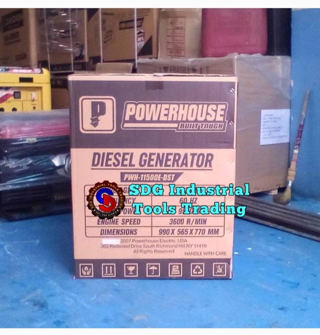 POWERHOUSE 9.5kva Silent Type Air-cooled Diesel Generator (PWH-11500E-DST), Commercial ...