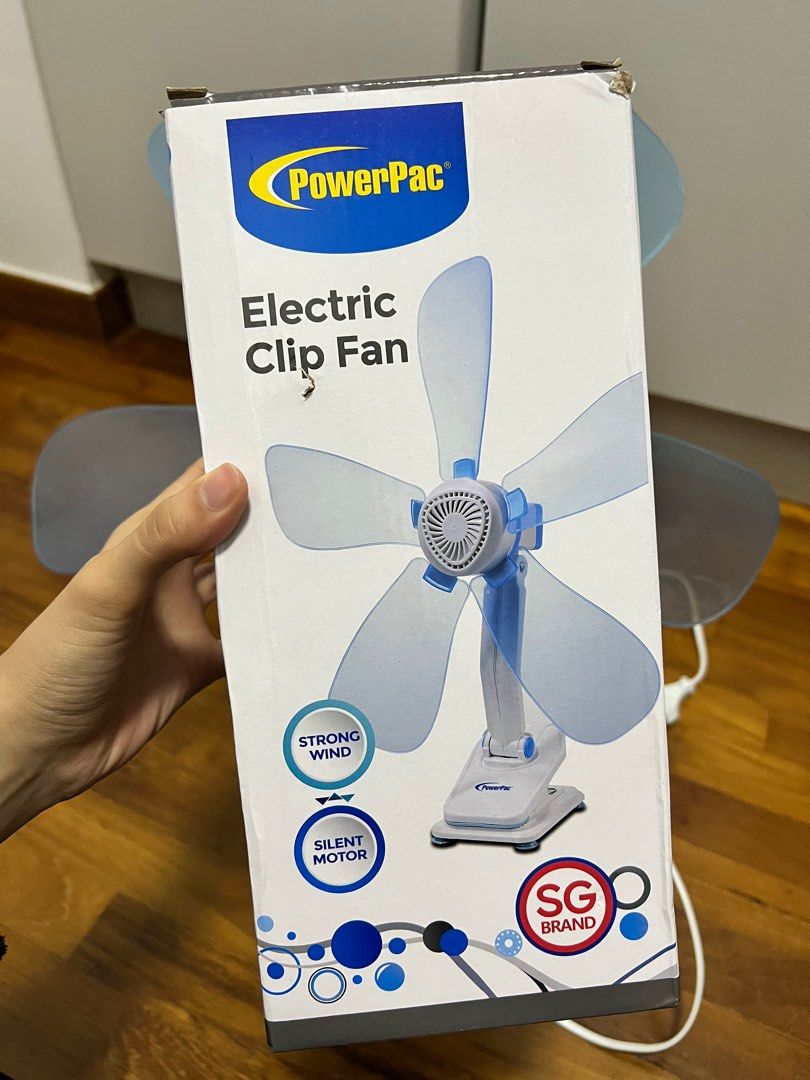PowerPac Electric Clip Fan, Furniture & Home Living, Lighting & Fans ...
