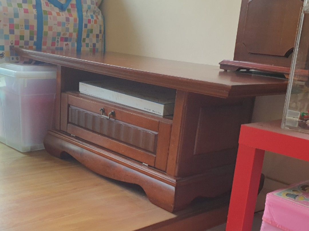 Preloved bundle TV console & coffee table set, Furniture & Home Living ...