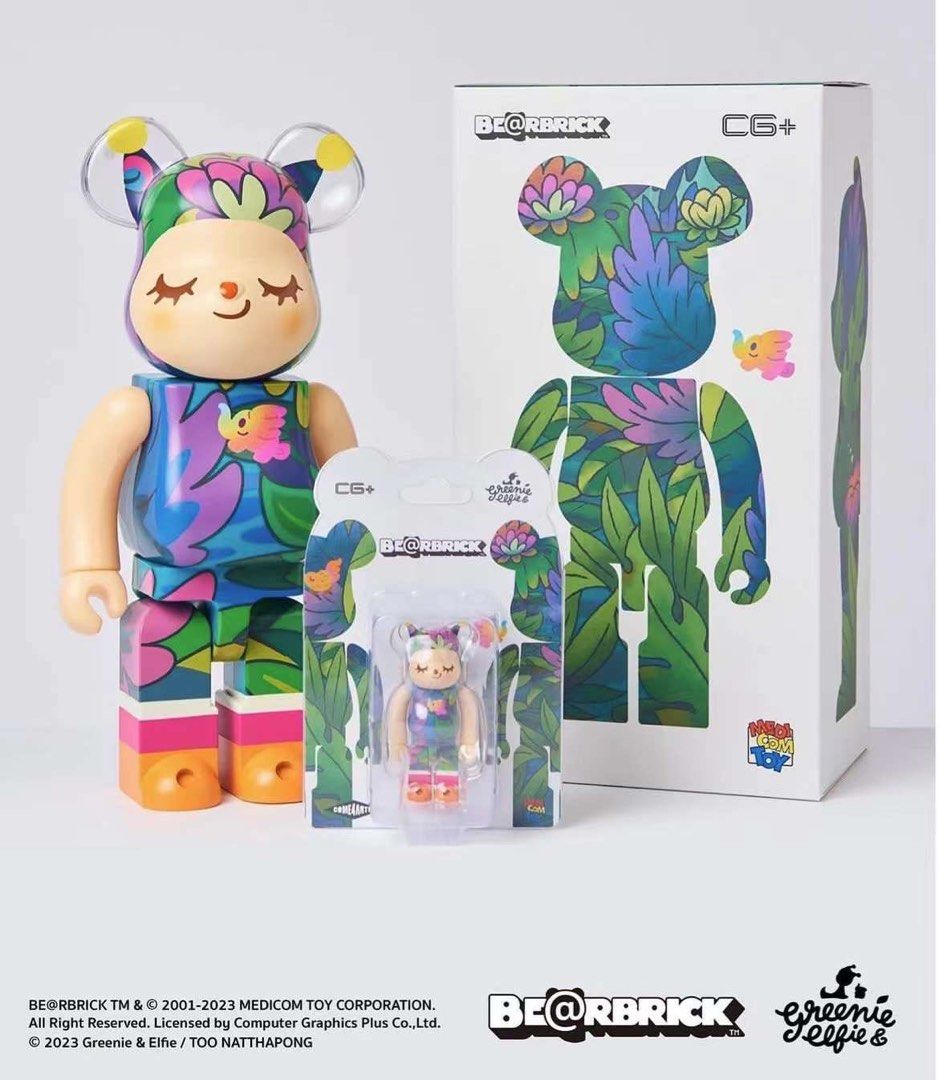 [Pre-Order] BE@RBRICK x Greenie & Elfie 100%+400% set bearbrick ...