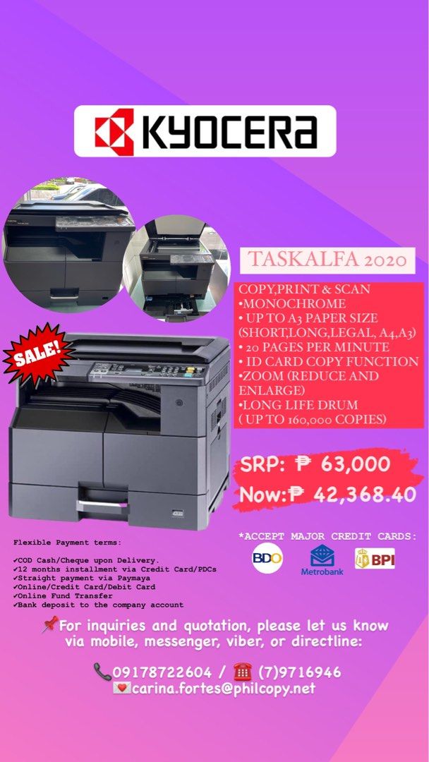 PRINTER FOR SALE BRAND NEW TASKALFA 2020, Computers & Tech, Printers ...