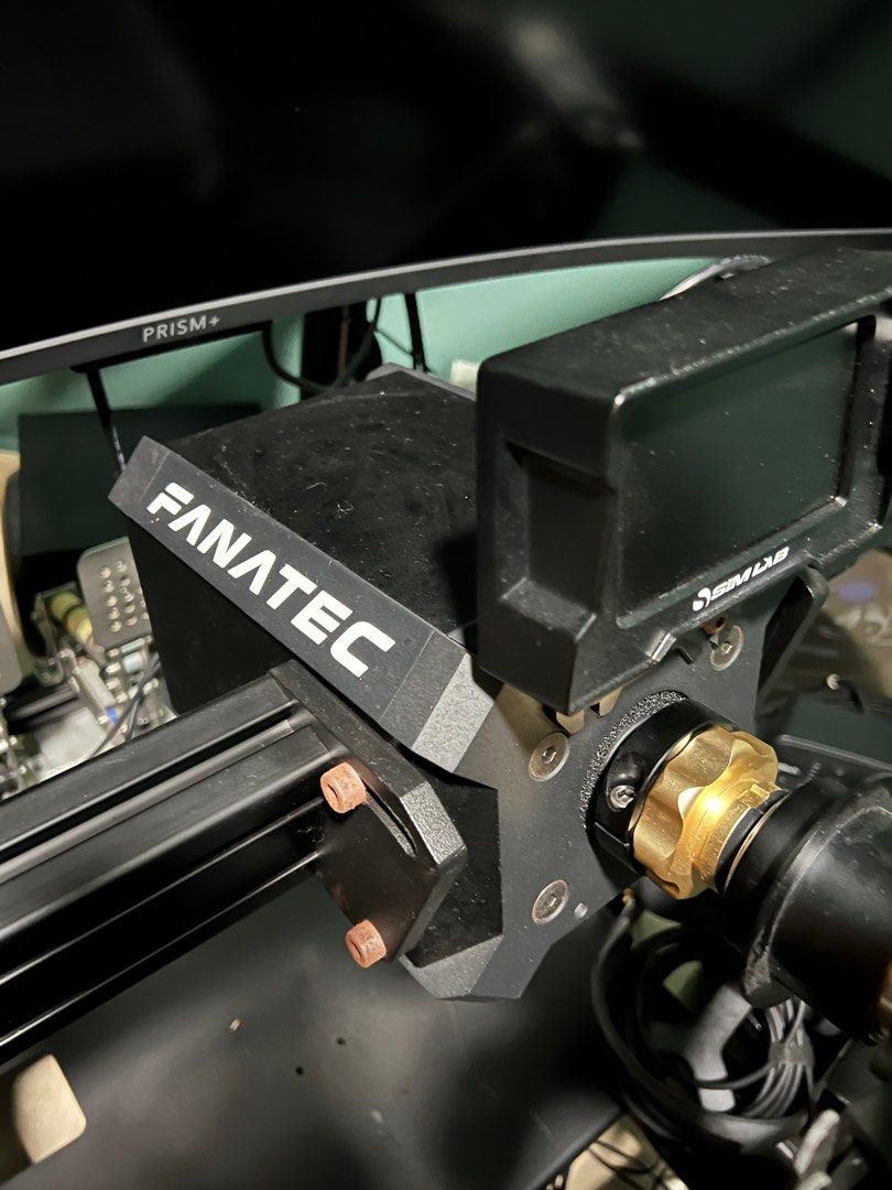 Racing simulator fanatec podium dd1 with formula steering wheel, Video ...