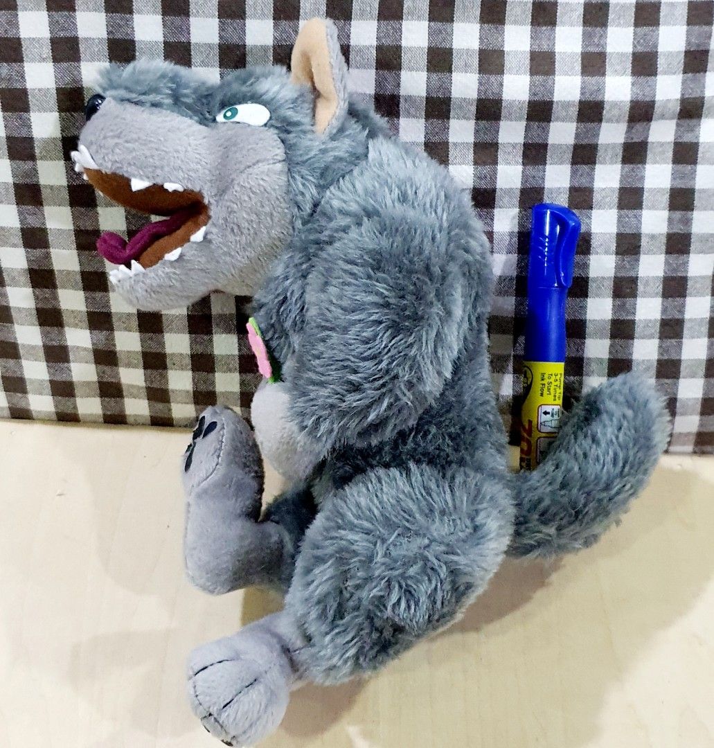 [B1F1] Rare Disney Sega Big Bad Wolf plush 25cm, Hobbies & Toys, Toys ...
