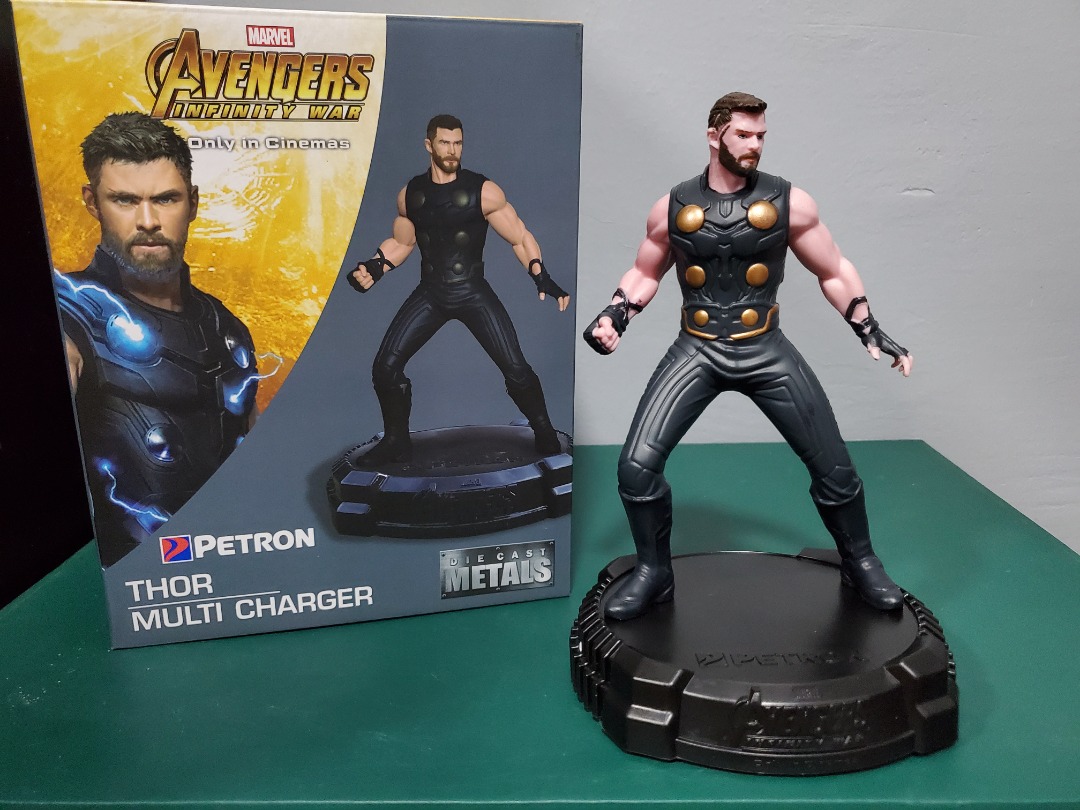 [Rare] PETRON - THOR Marvel Desk Collectible (Multi charger), Hobbies ...