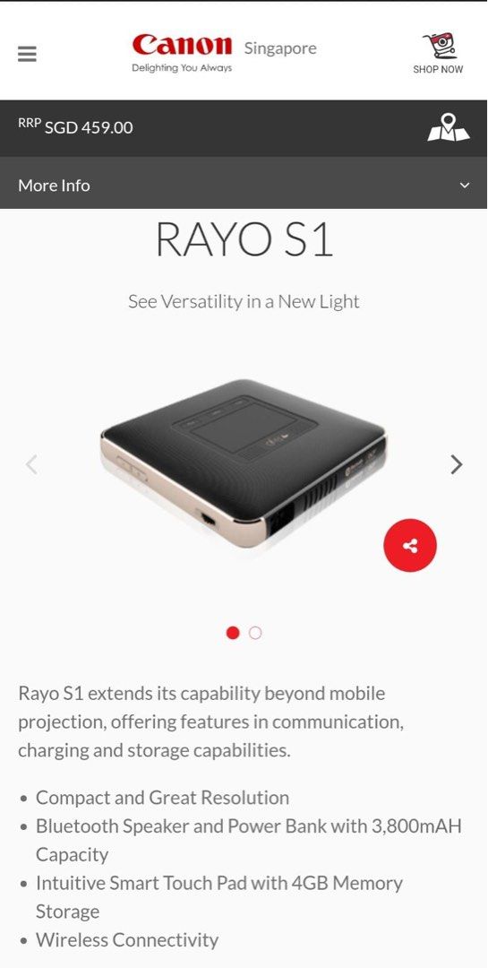 Rayo S1 mini projector, TV & Home Appliances, TV & Entertainment ...